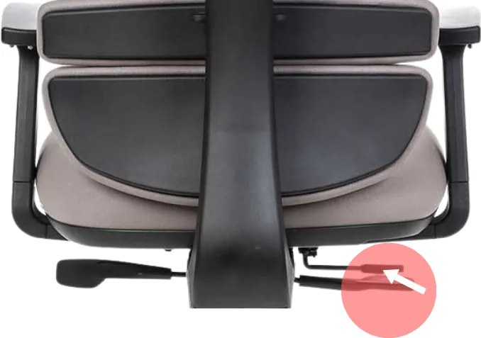 MERCURY Ergonomická kancelářská židle WORKEASE - šedá látka
