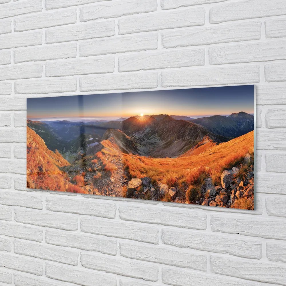 akrylový obraz Horské slunce 120x60 cm