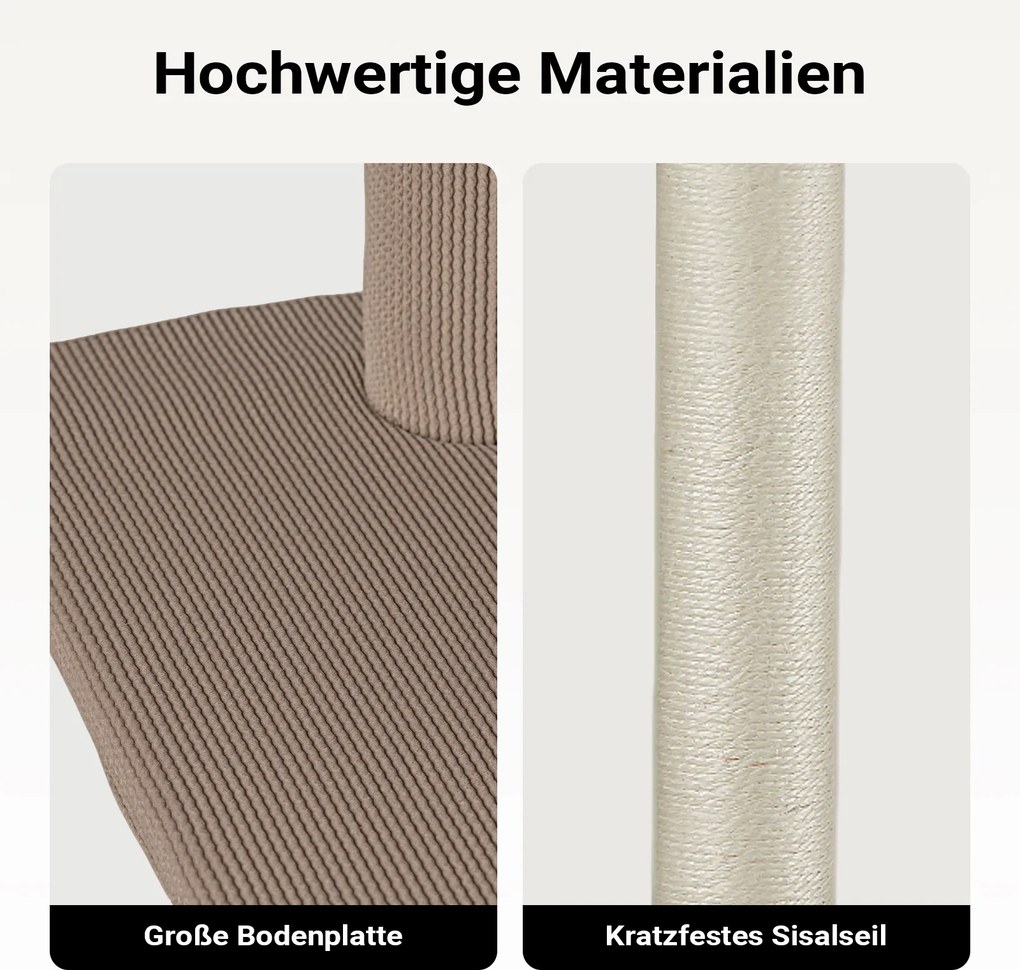 Škrabadlo pro kočky fudajo – 152 cm, béžová (65998)