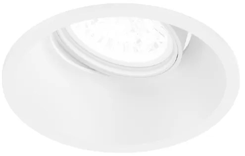 Wever & ducré kulaté stropní zapuštěné svítidlo deep adjust ceiling rec 1.0 led 1800-3000k w tree bílá matná