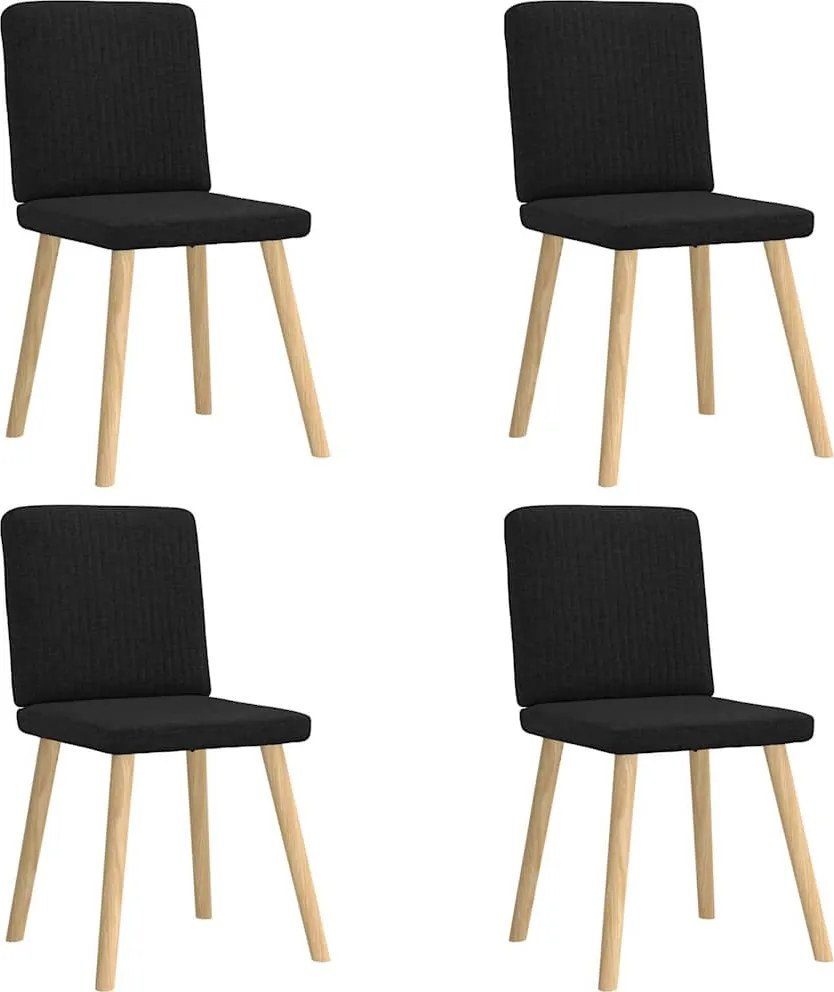 Jídelní židle 4 ks černé textil 3315299