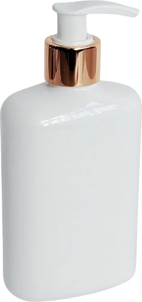 Dávkovač na mýdlo 250 ml bílý s bílo-zlatým dávkovačem LIMA