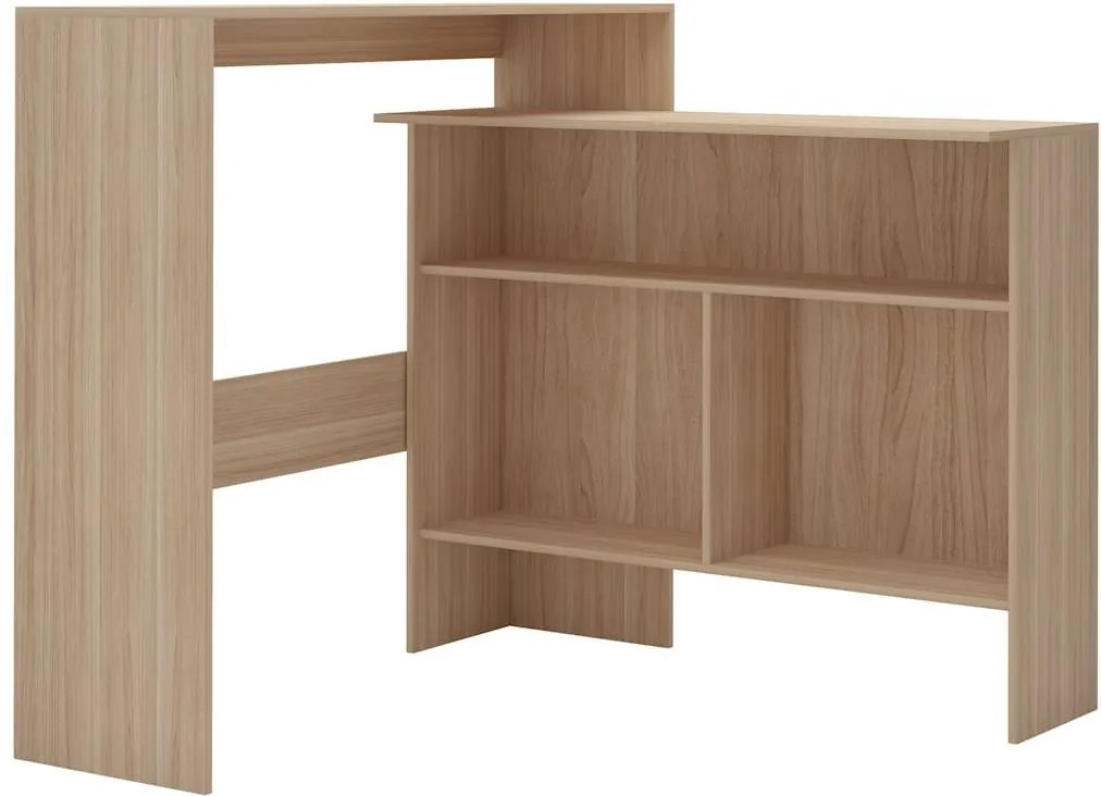 Barový stůl se 2 stolními deskami dub 130 x 40 x 120 cm 280219