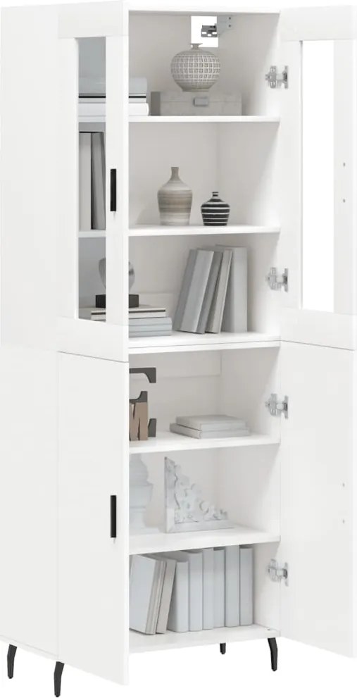 Skříň highboard bílá 69,5 x 34 x 180 cm kompozitní dřevo 3198225