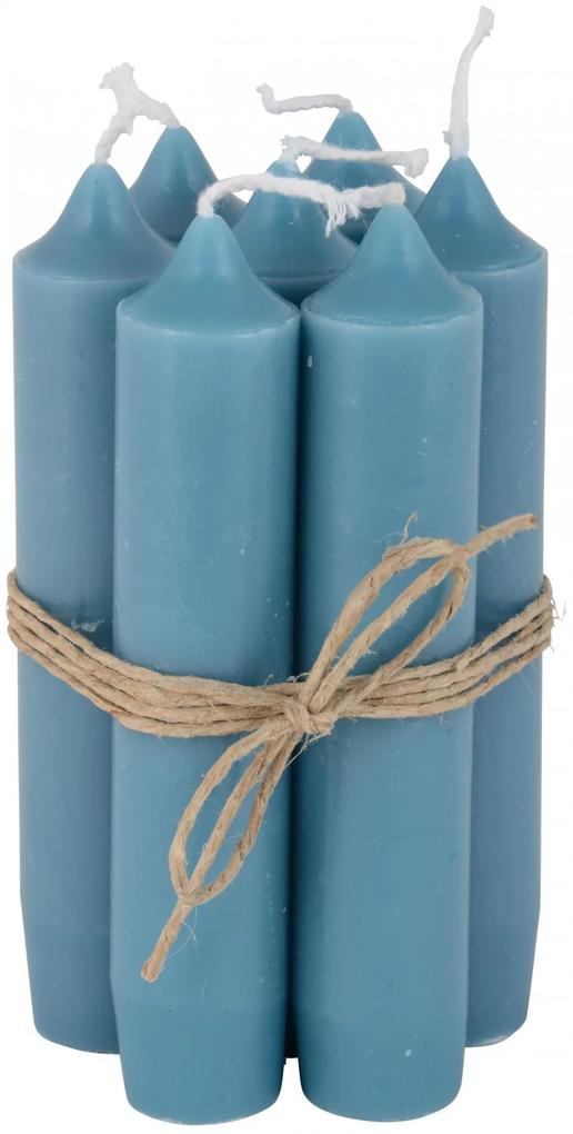 IB LAURSEN Svíčka Jade - set 6 ks, modrá barva, vosk