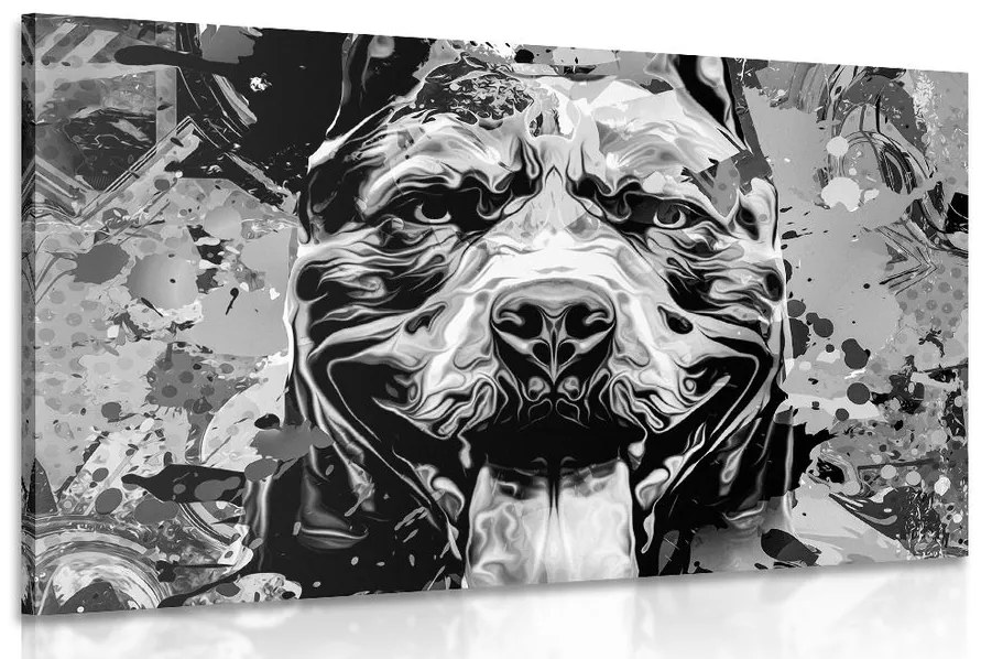 Obraz ilustrace psa v černobílém provedení Varianta: 120x80