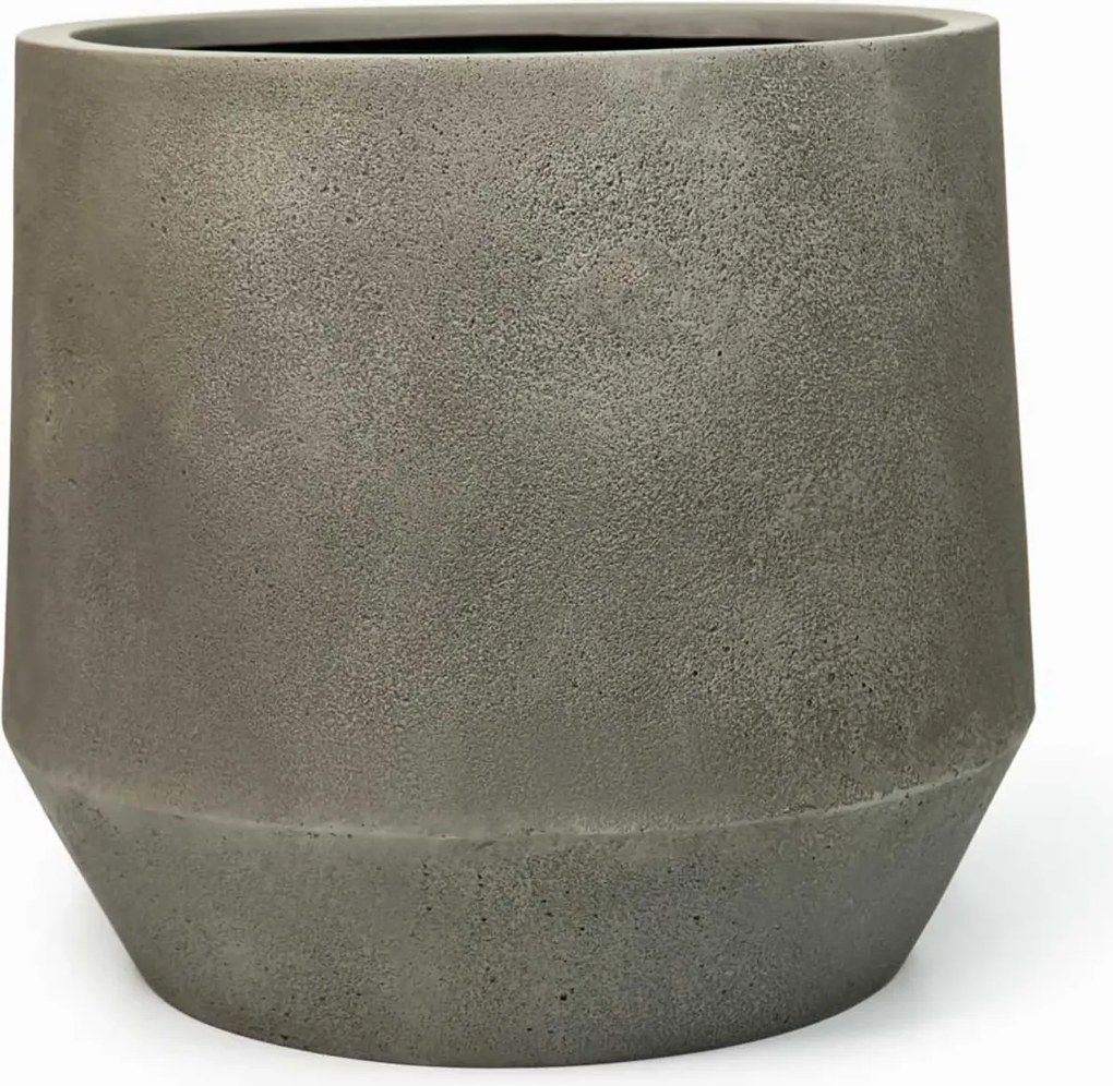 Designový květináč NEXORA, sklolaminát, 54x48 cm, šedý