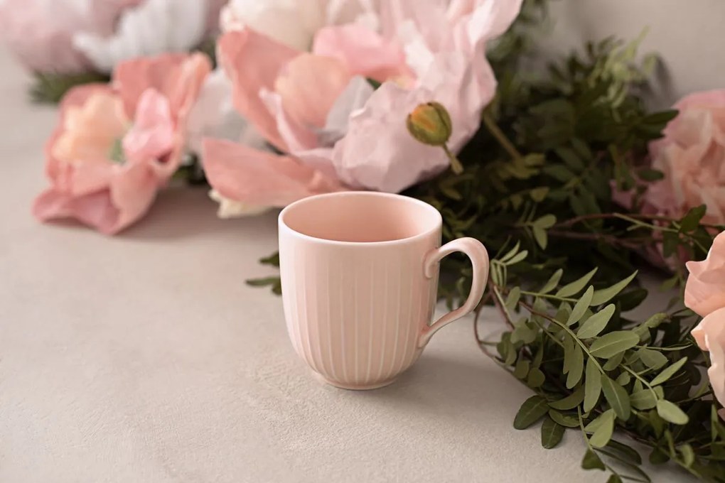 KÄHLER Porcelánový hrnek Hammershøi Nude 330 ml, růžová barva, porcelán