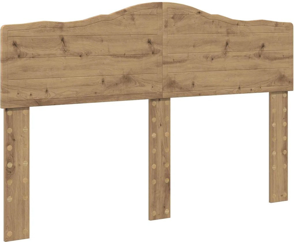 Rám postele Umělecký dub 150 x 200 cm Masivní borové dřevo 3412888