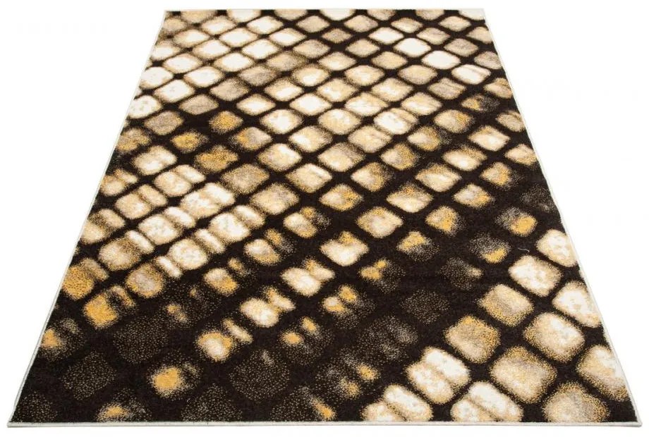 Kusový koberec Basil hnědo žlutý 60x110cm