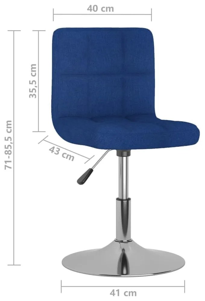 Petromila Otočná barová židle modrá textil