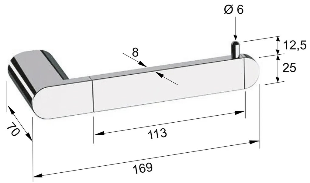 SAPHO RF017 Flori držák toaletního papíru bez krytu, stříbrná