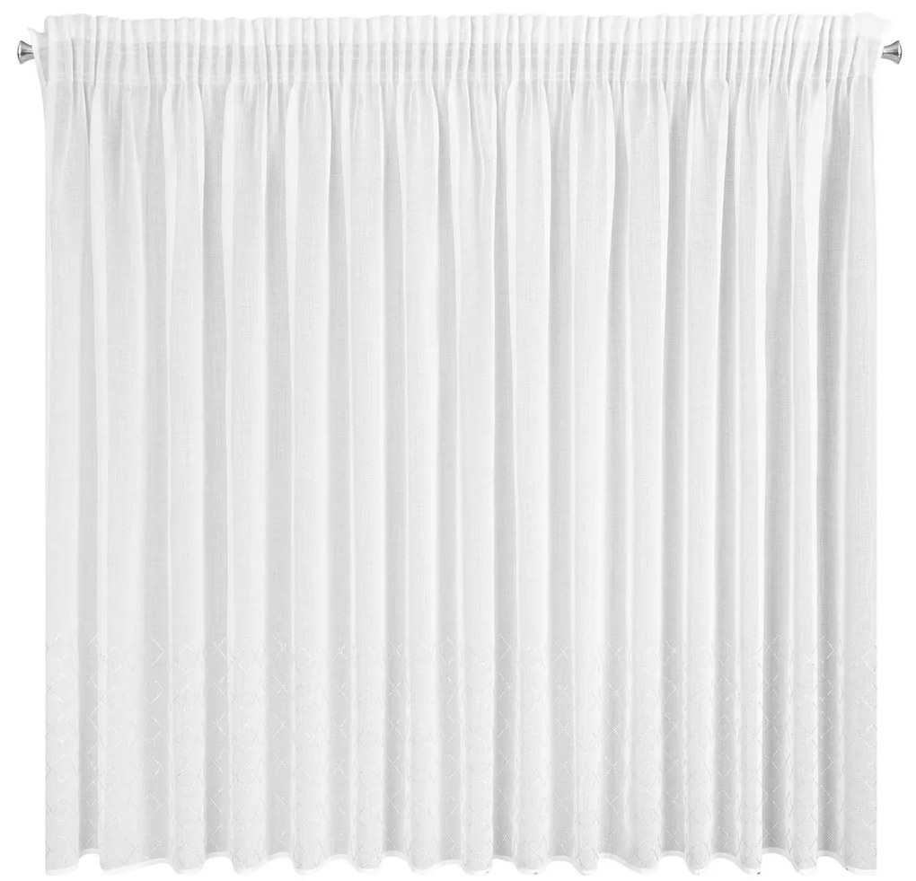 ZÁCLONA NA PÁSCE KLEO 350X145 CM BÍLÁ