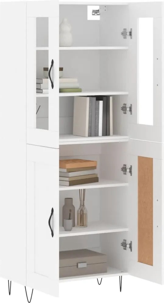 Skříň highboard bílá 69,5 x 34 x 180 cm kompozitní dřevo 3198369