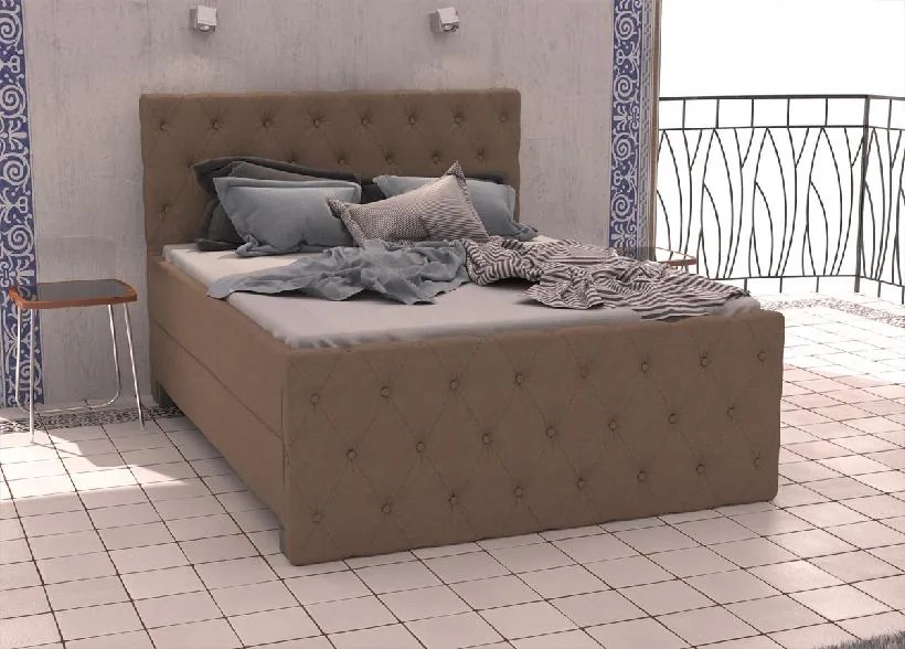 Postel boxspring Colorado 140x200 s úložným prostorem