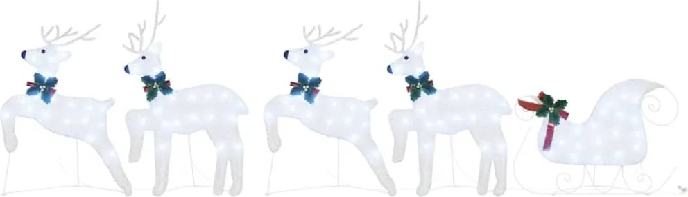 LED Sobové 5 ks Stříbrná 43 x 18 x 66 cm textil 3385888