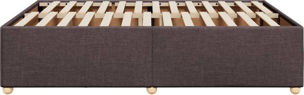 Rám postele bez matrace tmavě hnědý 140 x 200 cm textil 3284739