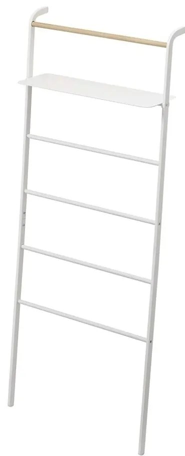 Bílý věšák s poličkou YAMAZAKI Tower Ladder