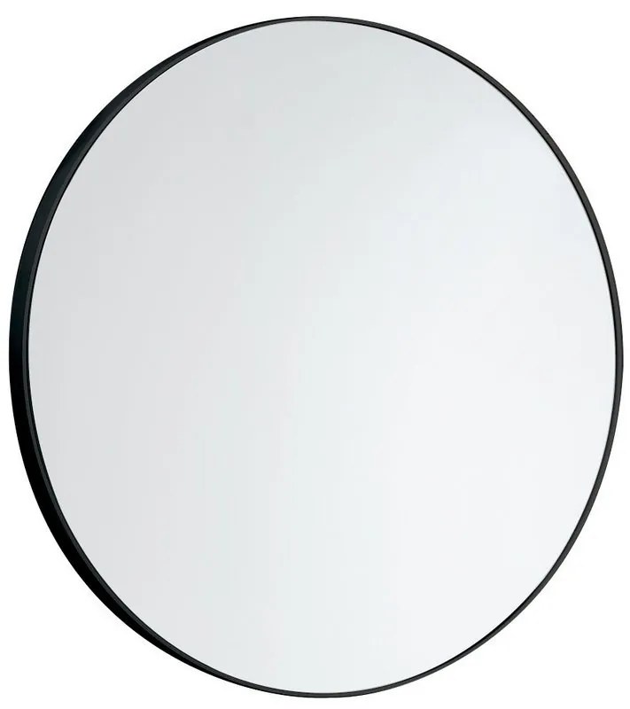 Aqualine, Zrcadlo kulaté průměr 60cm, bez uchycení, cerná matná, 6000