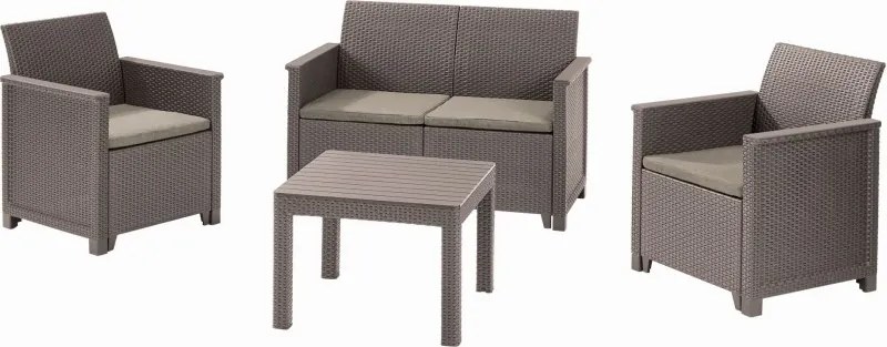 Zahradní sestava Emma 2 seater set pro 4 osoby - cappuccino