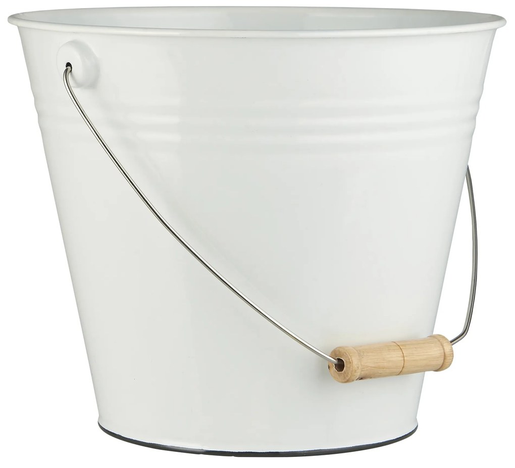 IB LAURSEN Smaltovaný kýbl White 8,5 l, bílá barva, smalt