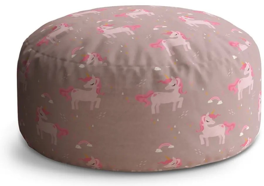 Taburet Circle pony, béžová