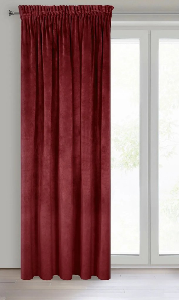 ZATEMŇOVACÍ ZÁVĚS NA PÁSCE RIA 140X270 CM BORDOVÁ