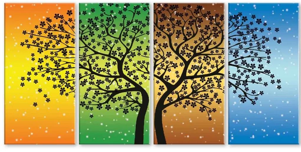 Malvis ® Obraz strom roční období III Velikost: 100x50 cm