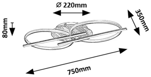 Rabalux 71403 - LED Stropní svítidlo ARASH LED/40W/230V 3000/4000/6500K