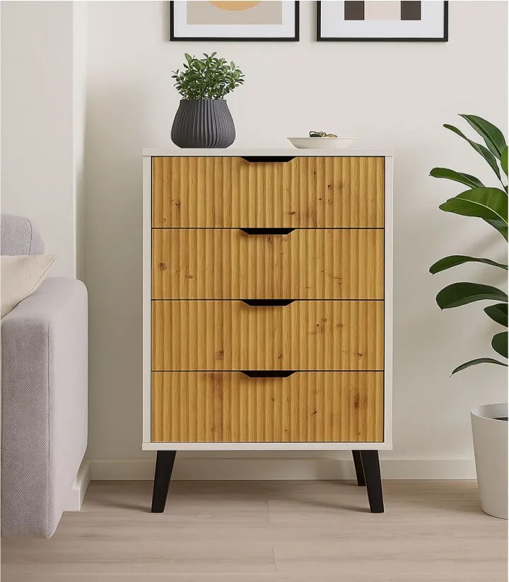 Komoda Borg Duo 4Š kašmír / dub artisan