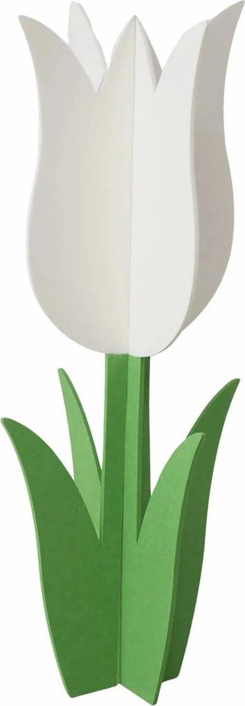 Boltze Dekorativní figurka tulipán Tulip bílo-zelený 120 x 51 x 51 cm, 1 ks