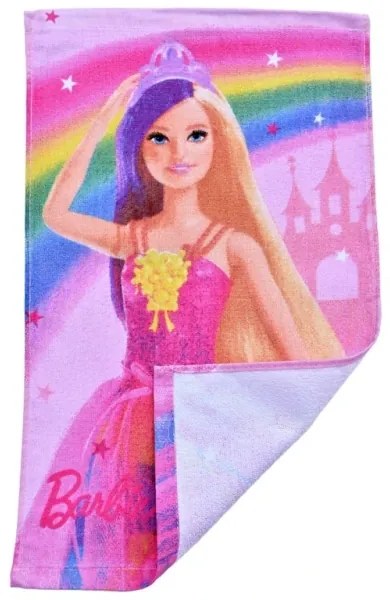 Carbotex Dětský froté ručník Barbie Růžový Svět 30x50 cm
