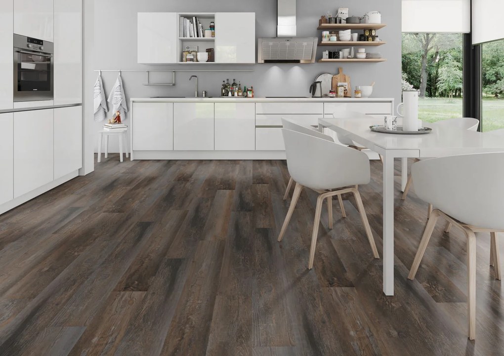 Oneflor, Vinylová podlaha lepená ECO 55 068 Smoked Pine Brown - borovice, 1219,2 x 184,1 mm