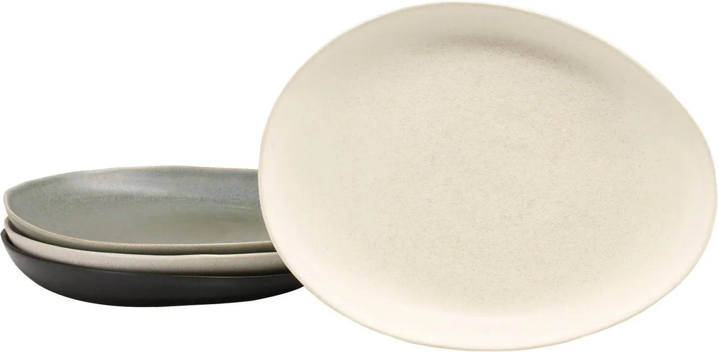 XXXLutz SADA MĚLKÝCH TALÍŘŮ, keramika, 20/27 cm - Online Only nádobí - 007768066301