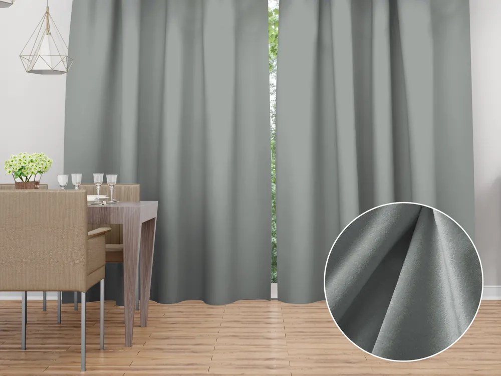 Biante Sametový závěs Velvet Premium SVP-046 Světle šedý 135x240 cm