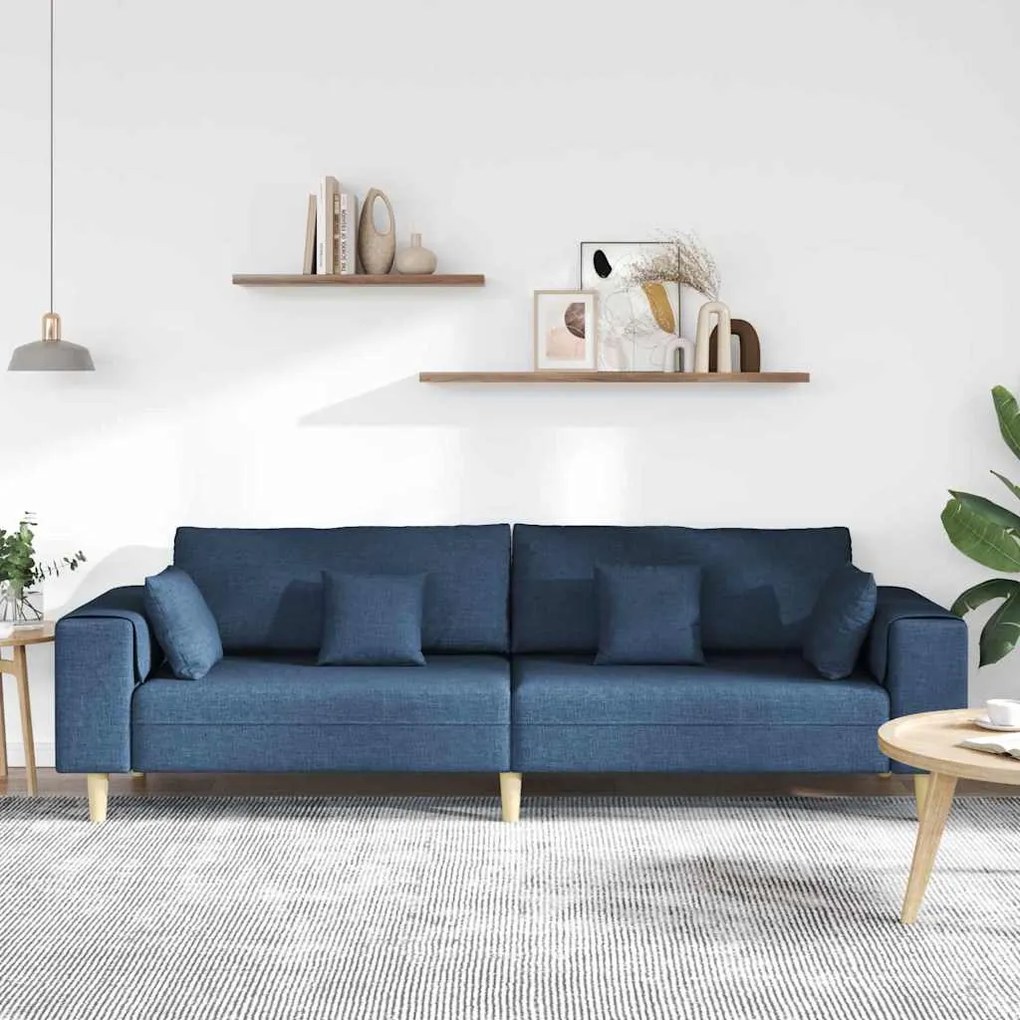 Pohovka Modrá 250 x 77 x 76 cm textil 3335150