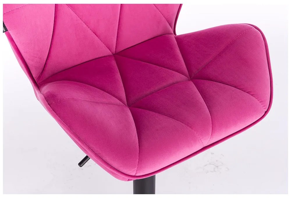Velurová barová židle MILANO - růžová