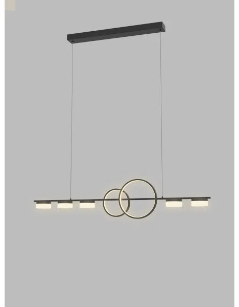Wofi 7030-702 - LED Stmívatelný lustr na lanku MESSINA LED/57W/230V černá