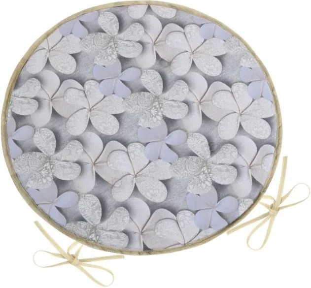 Bellatex Sedák DITA kulatý hladký Šedá 40 cm, (průměr)