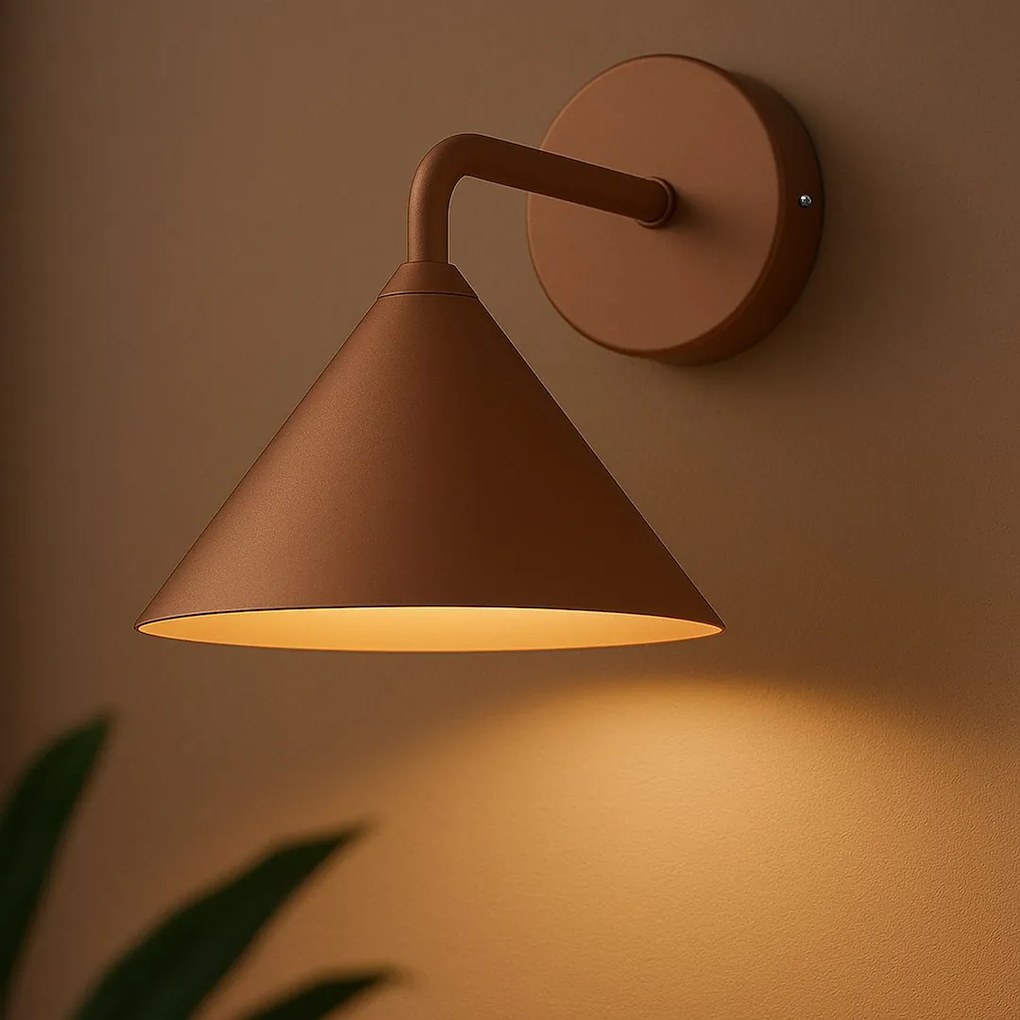 Nástěnné svítidlo Capital, 1x kovové stínítko v barvě růžové zlato, (fi 21cm), rg