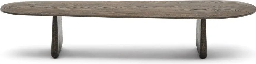 Tmavě hnědý konferenční stolek z dubového dřeva 64x146 cm Pirita – Kave Home