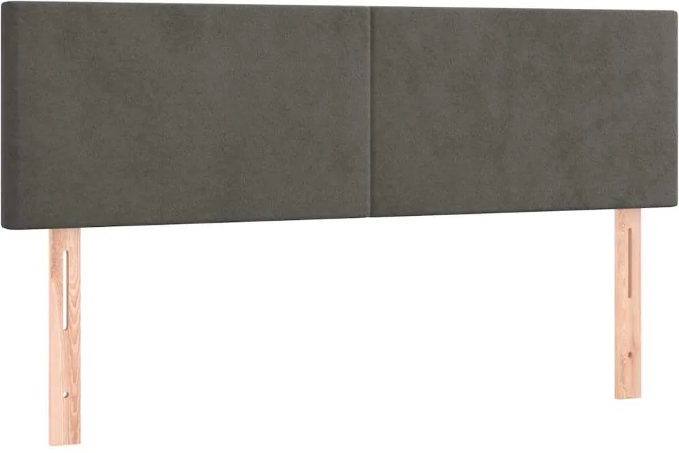 Box spring postel s matrací tmavě šedý 140 x 190 cm samet 3130836