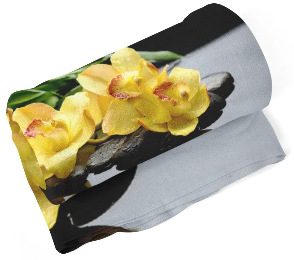 Deka SABLIO - Žluté orchideje 150x120 cm