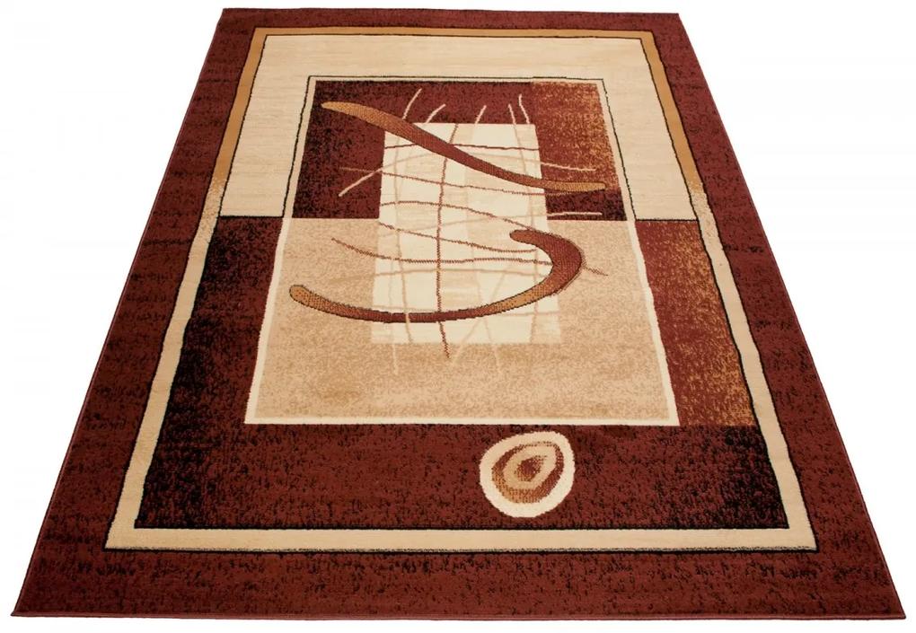 Chemex Moderní koberec Atlas - obrazce 1 - hnědý Rozměr koberce: 60x100 cm