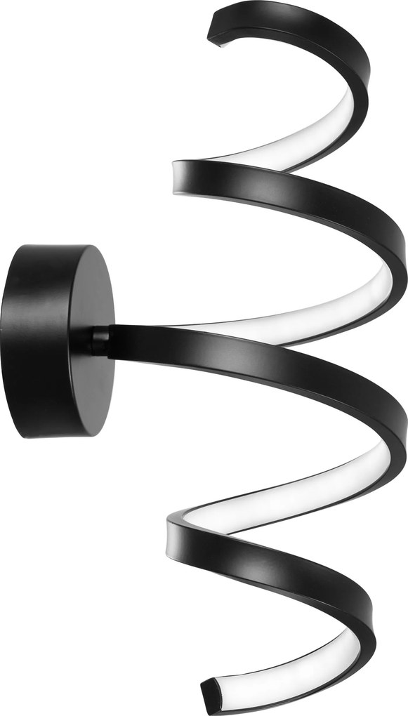 Toolight - LED nástěnná lampa SPRING APP826-W, černá matná, OSW-09178