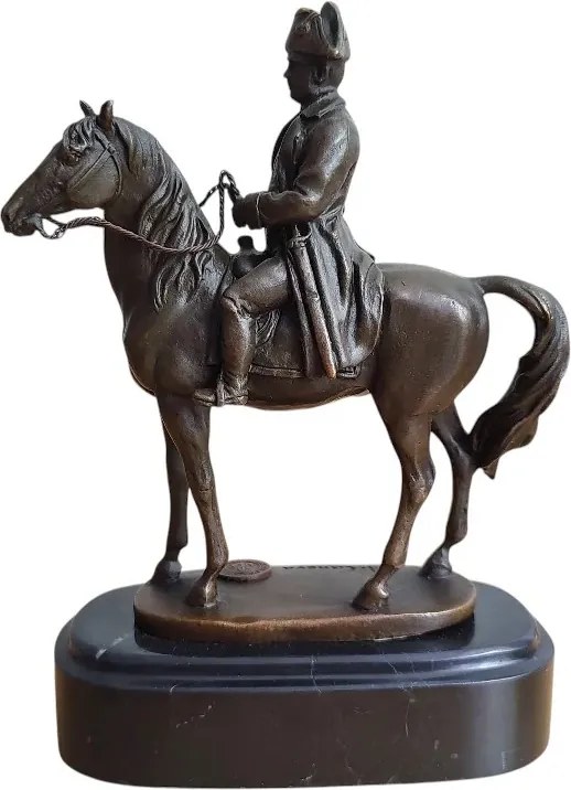 Napoleon na koni - bronzová socha, signováno A. Canova
