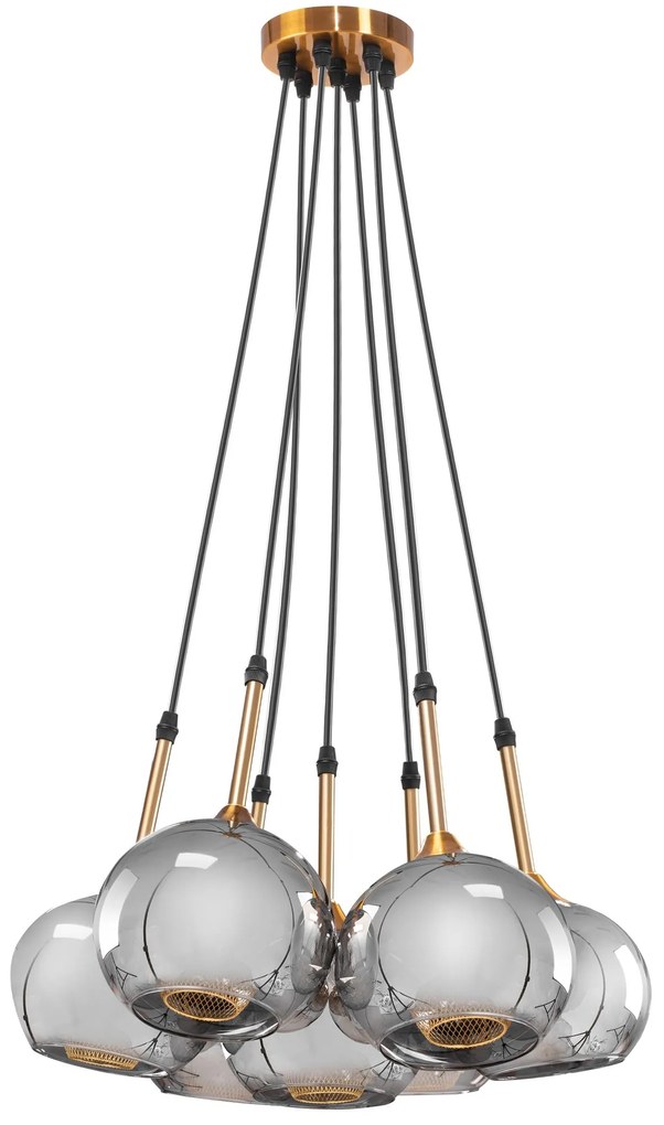 Toolight - Stropní lampa ze skla 7xG9 APP898-7CP, OSW-06670