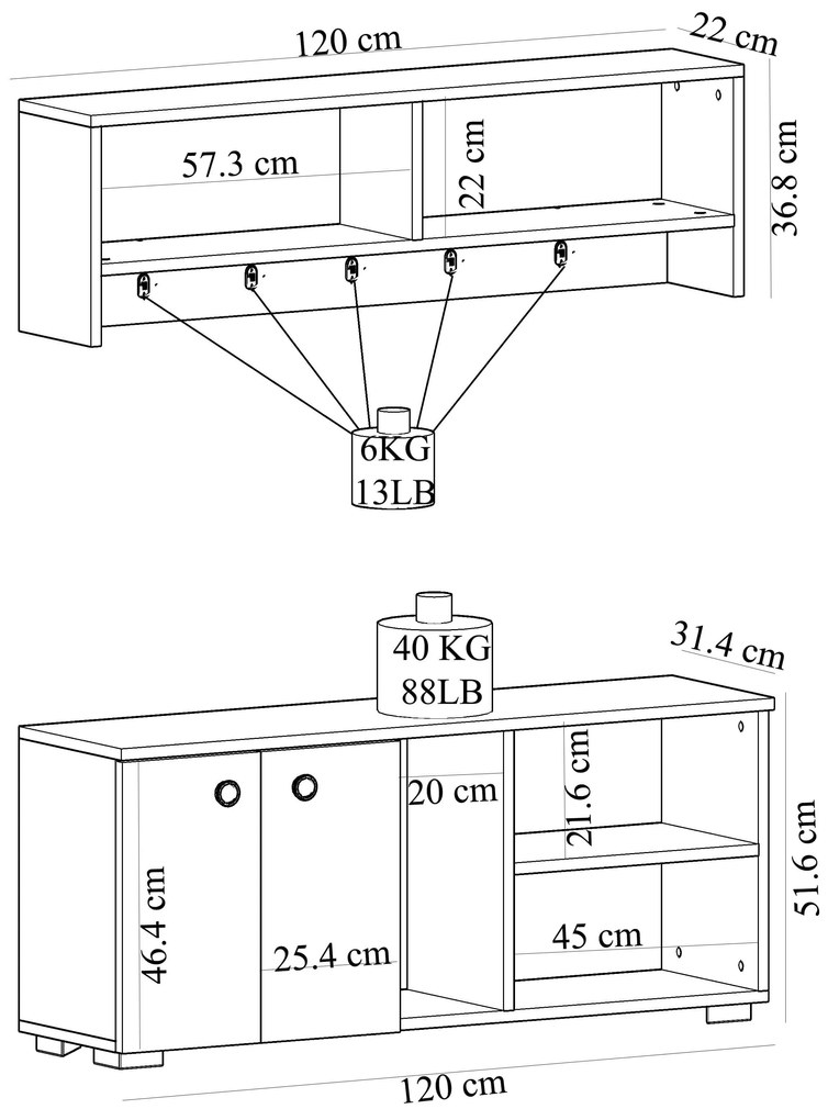 Předsíňová sestava NULATO bílá