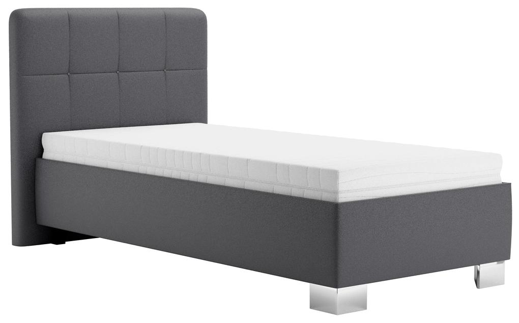 Čalouněná postel Grace 90x200 šedá koženka