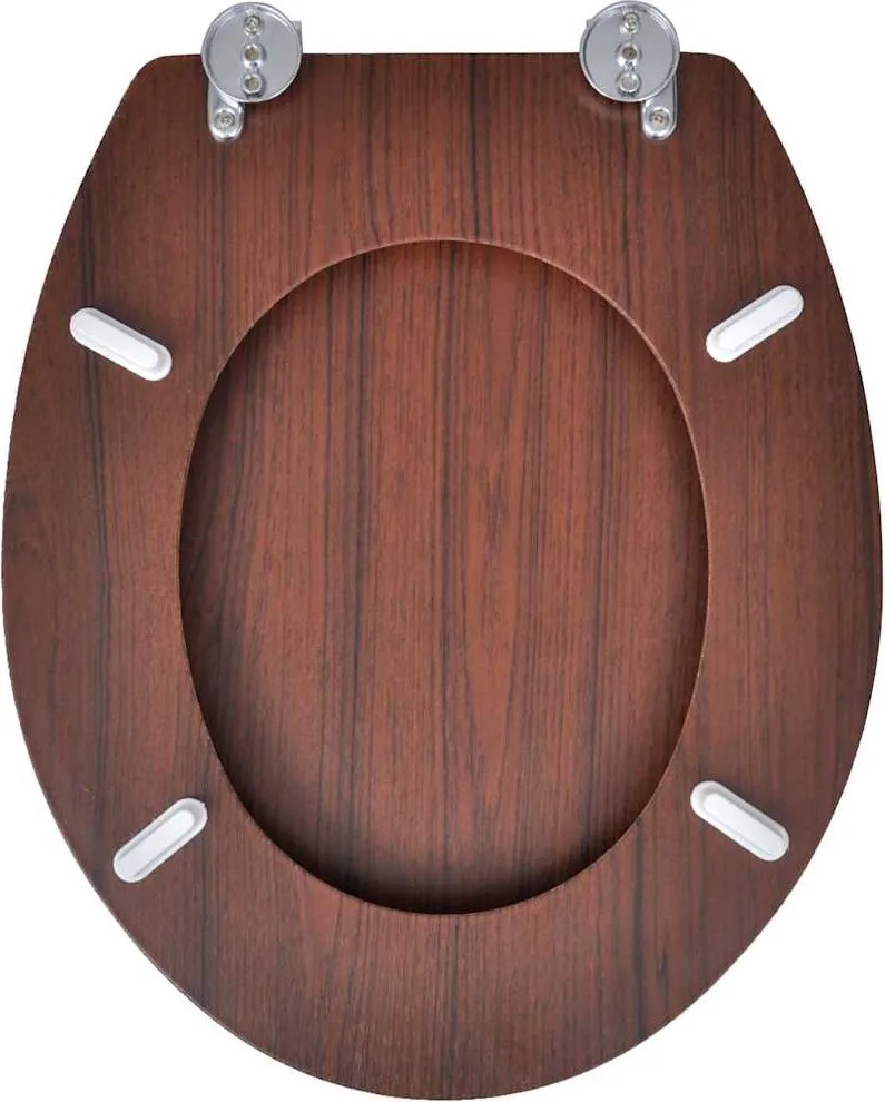 WC sedátka s víky 2 ks MDF hnědá 275909